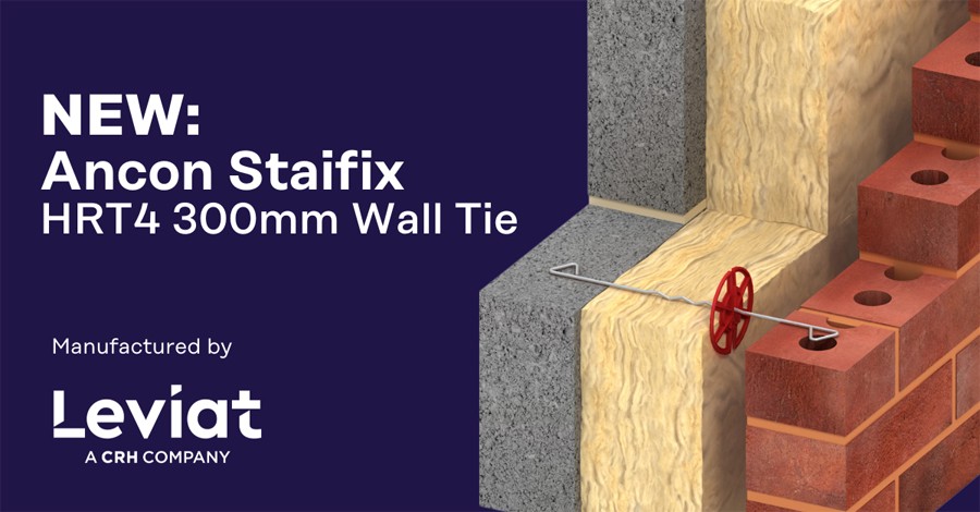 Leviat Launches New 300mm Type 4 Wall Tie for Wider Cavities | Building ...
