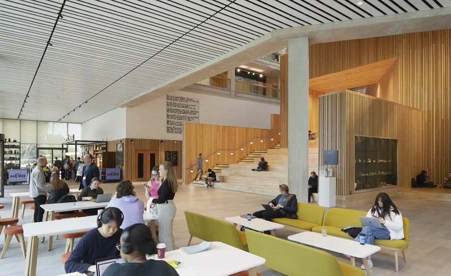 TIMBER-CLAD STAIR CONNECTS UNIVERSITY FACULTIES | Building Specification